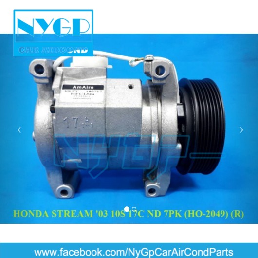 HONDA STREAM '03 10S 17C DENSO 7PK (R) COMPRESSOR HO-2049 NYGP | Shopee ...