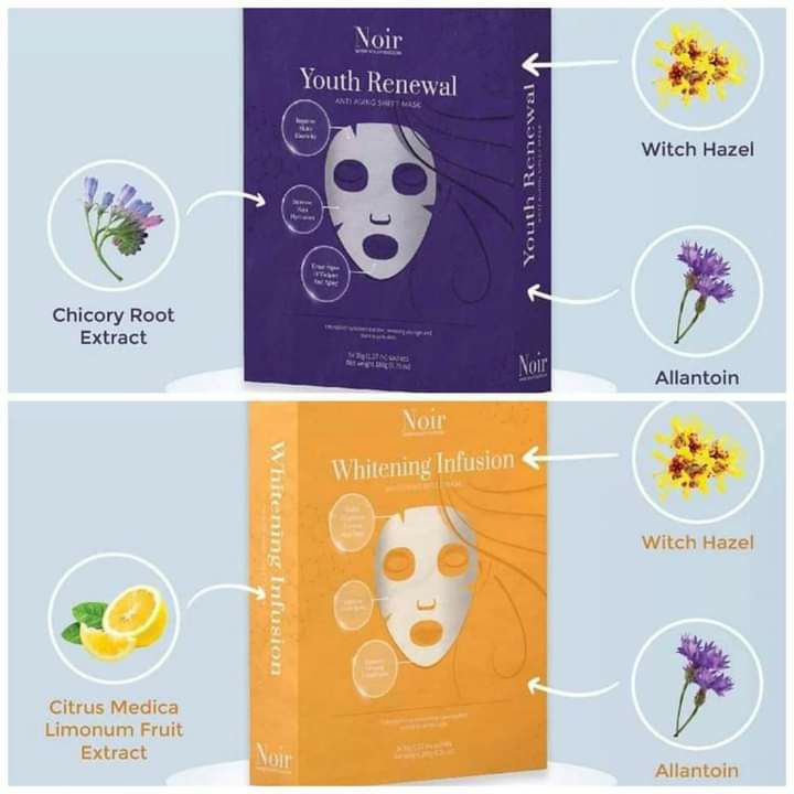 NOIR SHEET MASK ( ANTI AGING & WHITENING ) | Shopee Malaysia