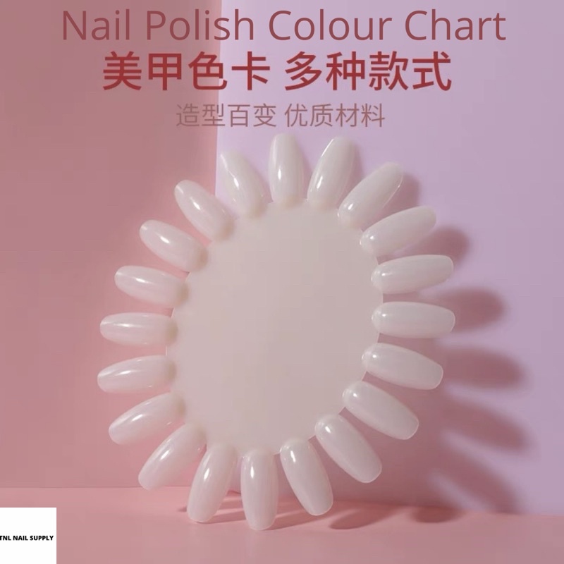Nail Polish Color Display Chart Oval Shape | Nail Polish Colour Display ...