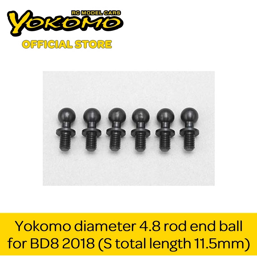 Yokomo diameter 4.8 rod end ball for BD8 2018 (S total length 11.5mm ...