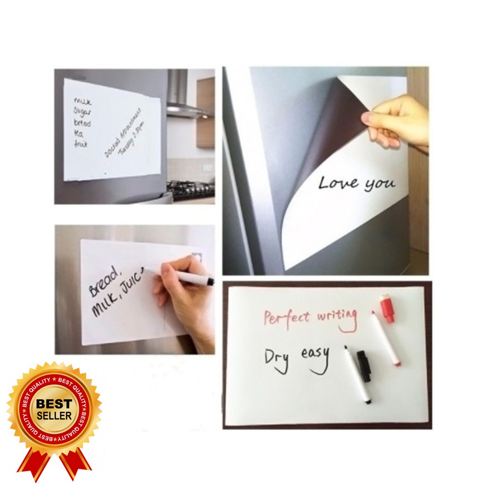A4 Whiteboard Magnetic Flexible Note Waterproof Wipe White Board ...