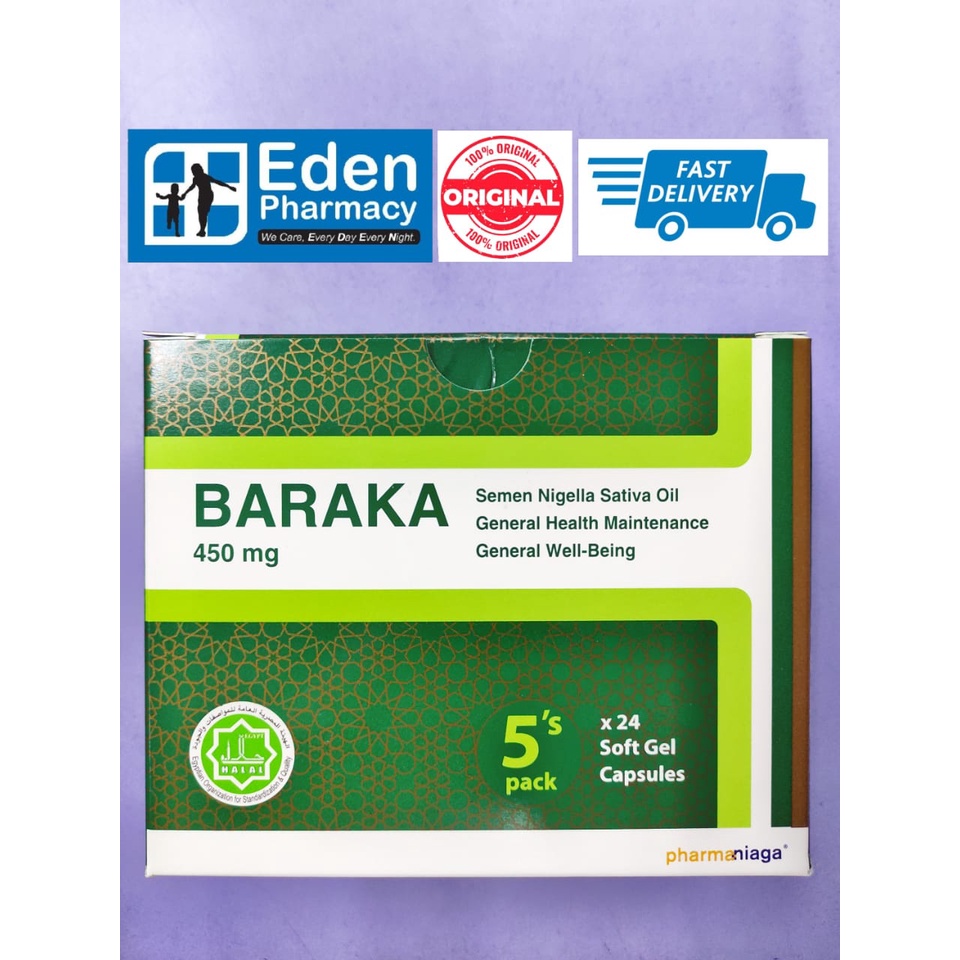 Baraka 450mg Capsule Habbatus Sauda [ Big Box ( 5 x 24's ...