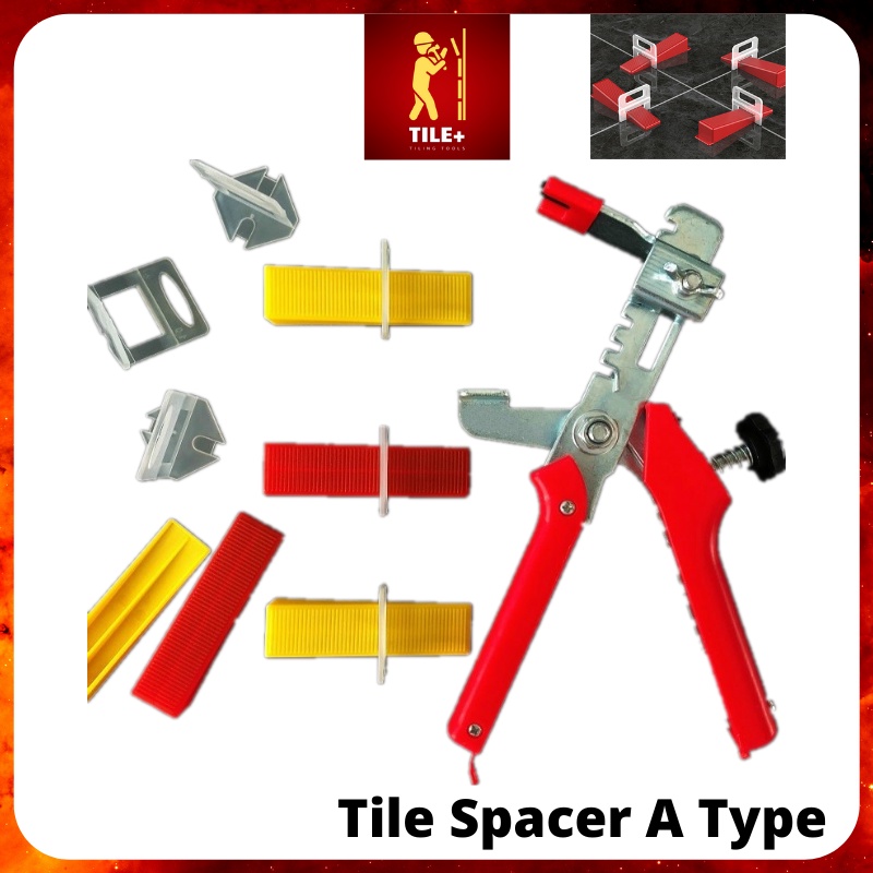 TILE+ 100pcs Tile Leveling Base Spacer Red Clip Level Leveler | Shopee ...