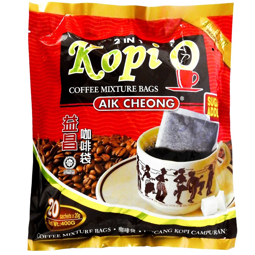 Aik Cheong Kopi O 2 In 1 Coffee Mixture Bags (20 x 20g/400g) | Shopee Malaysia