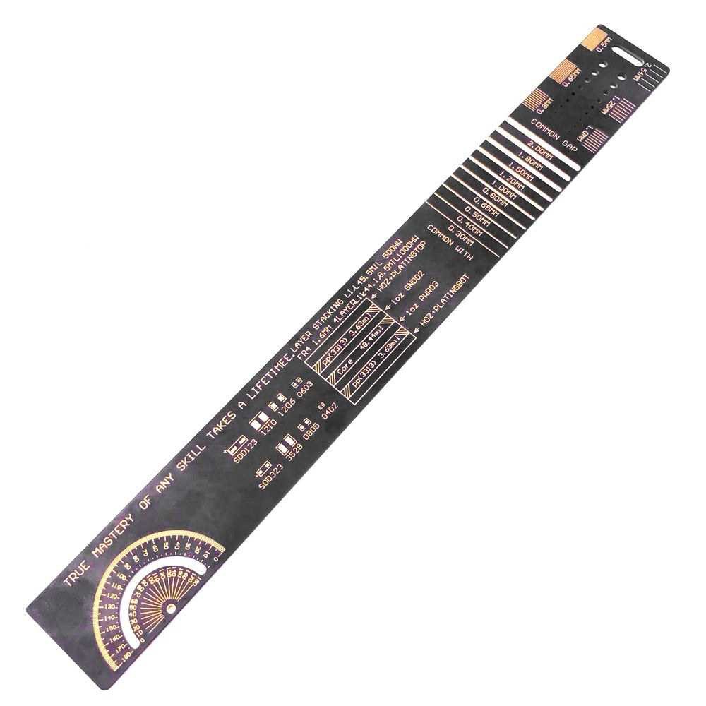 250mm PCB Reference Ruler Chip IC SMD Diode Transistor Measuring Tool ...