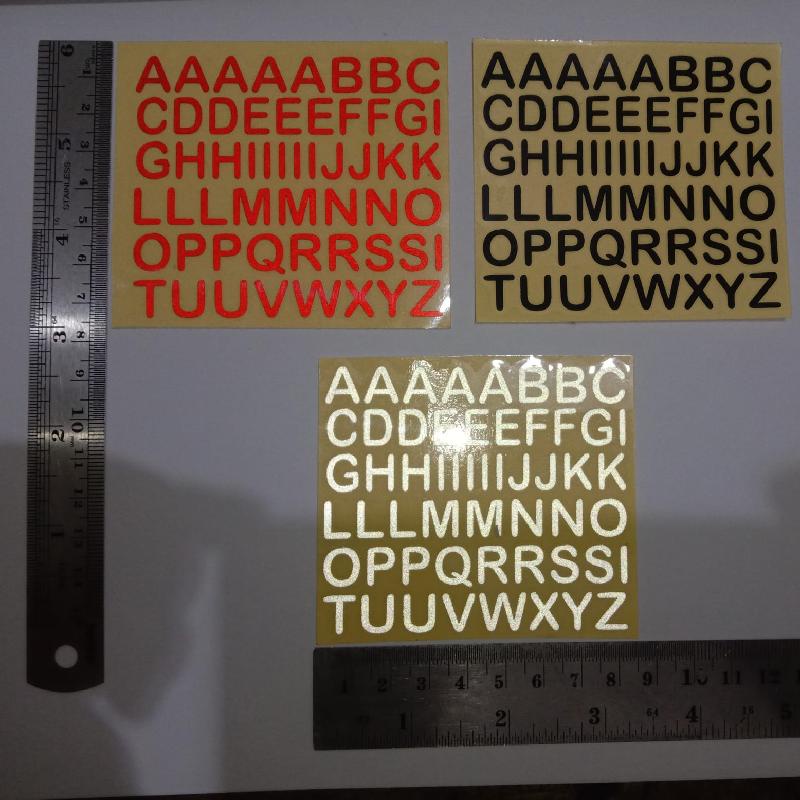 Alphabet STICKER/ALPHABET STICKER/ALPHABET/CUTTING STICKER - 3 Sheets ...