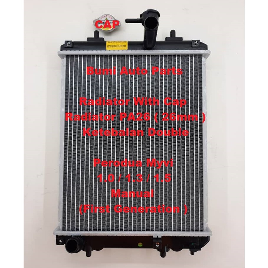 Radiator Perodua Myvi 1.0 / 1.3 Manual Tangki Air Myvi Manual Generasi ...