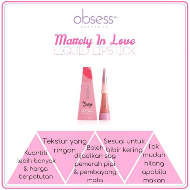 Obsess lipmate.. Rm 40 + 🎁 (ready stock) | Shopee Malaysia