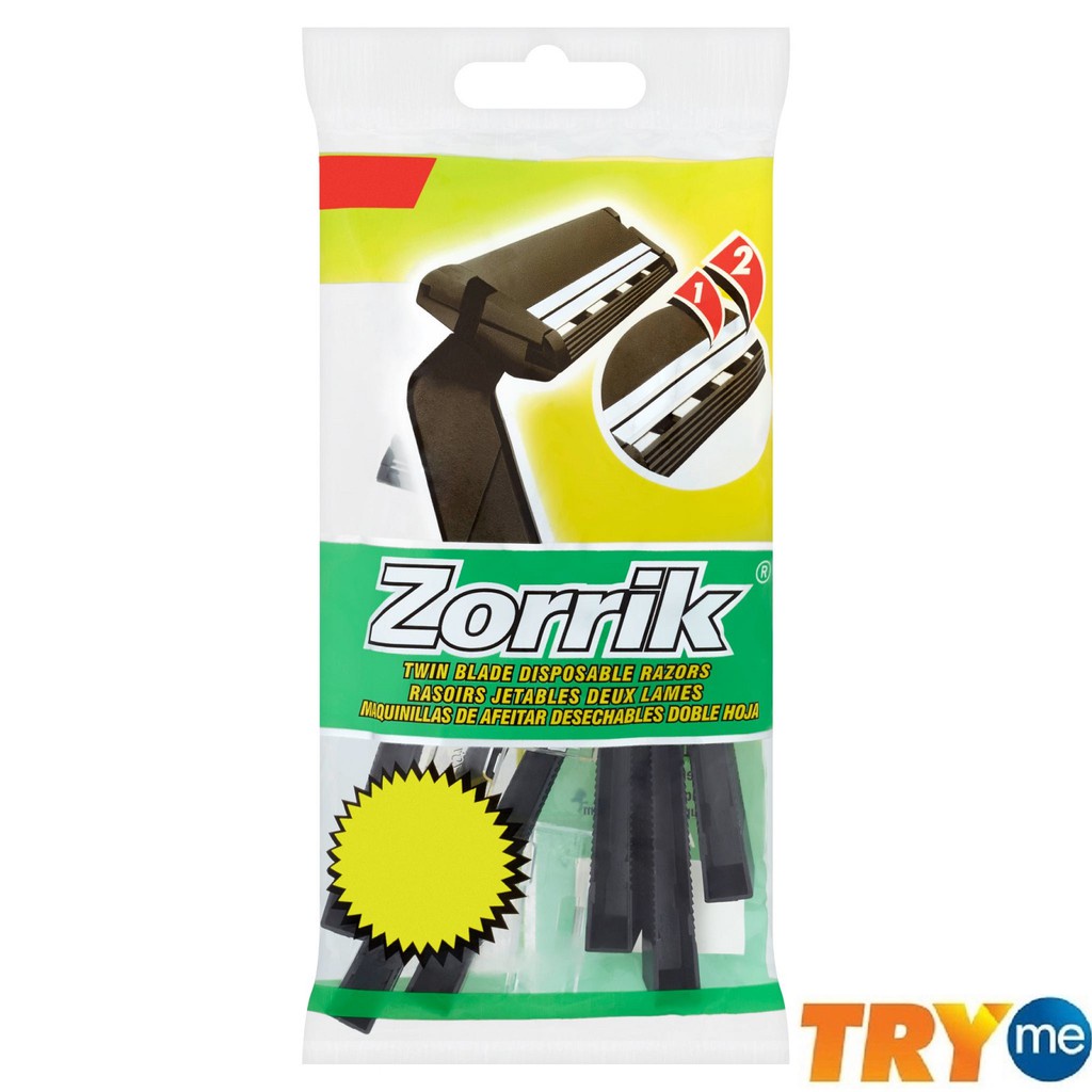 Zorrik Twin Blade Disposable Razors AC78B (5's) | Shopee Malaysia