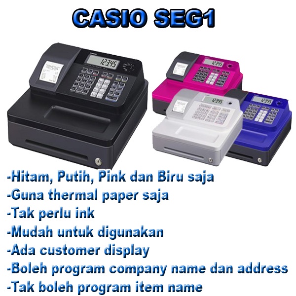 CASIO SE-S100 Cash Register Shop Counter Machine Print Receipt | Shopee ...