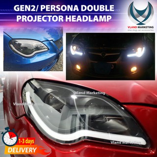 Proton Gen 2 Gen2 / Persona Projector Headlamp With Light Bar Lampu ...