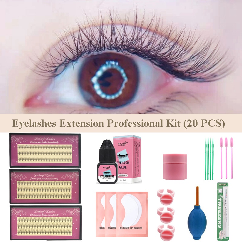 10D Eyelashes Extension Professional Kit Natural False Lashes Set with ...