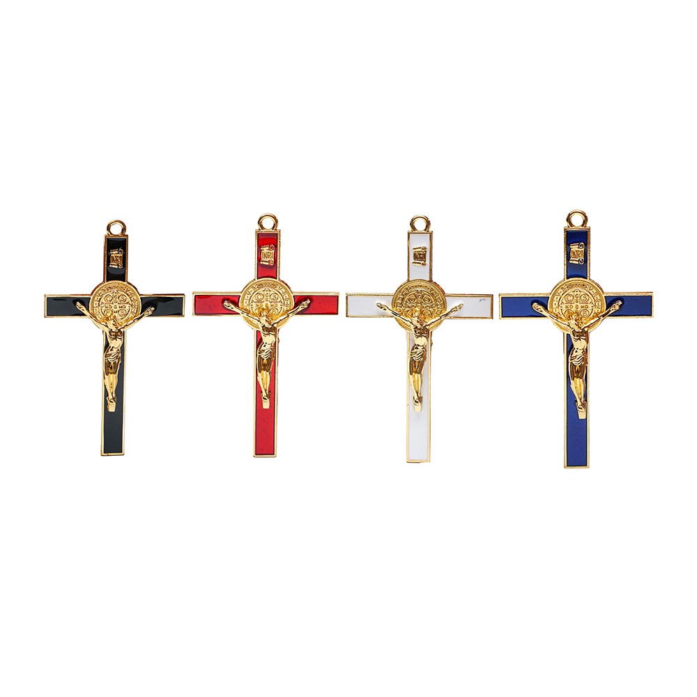 Iron Faceted Benedict Catholic Hanging Cross 13cm /Wall Cross/Catholic ...