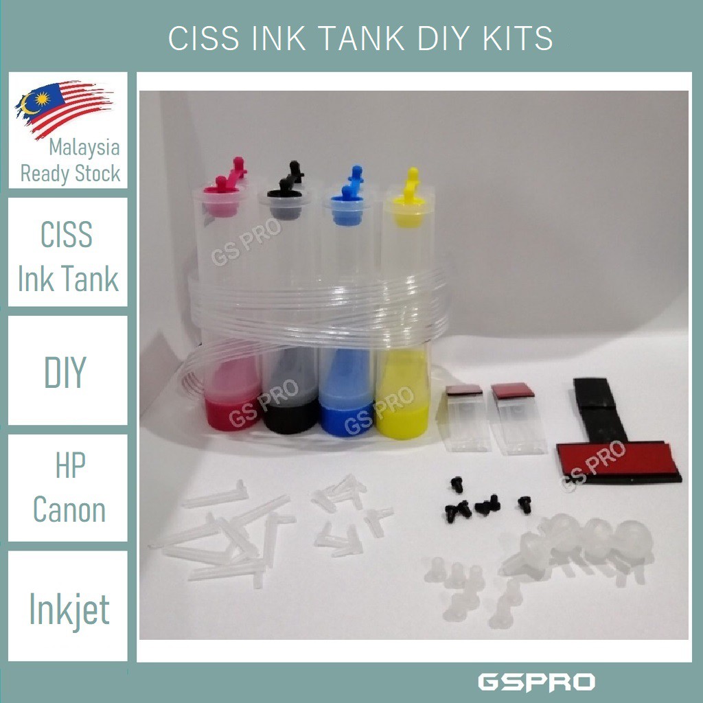 [GSPRO] CISS empty tank with accessories for DIY use for inkjet printer ...