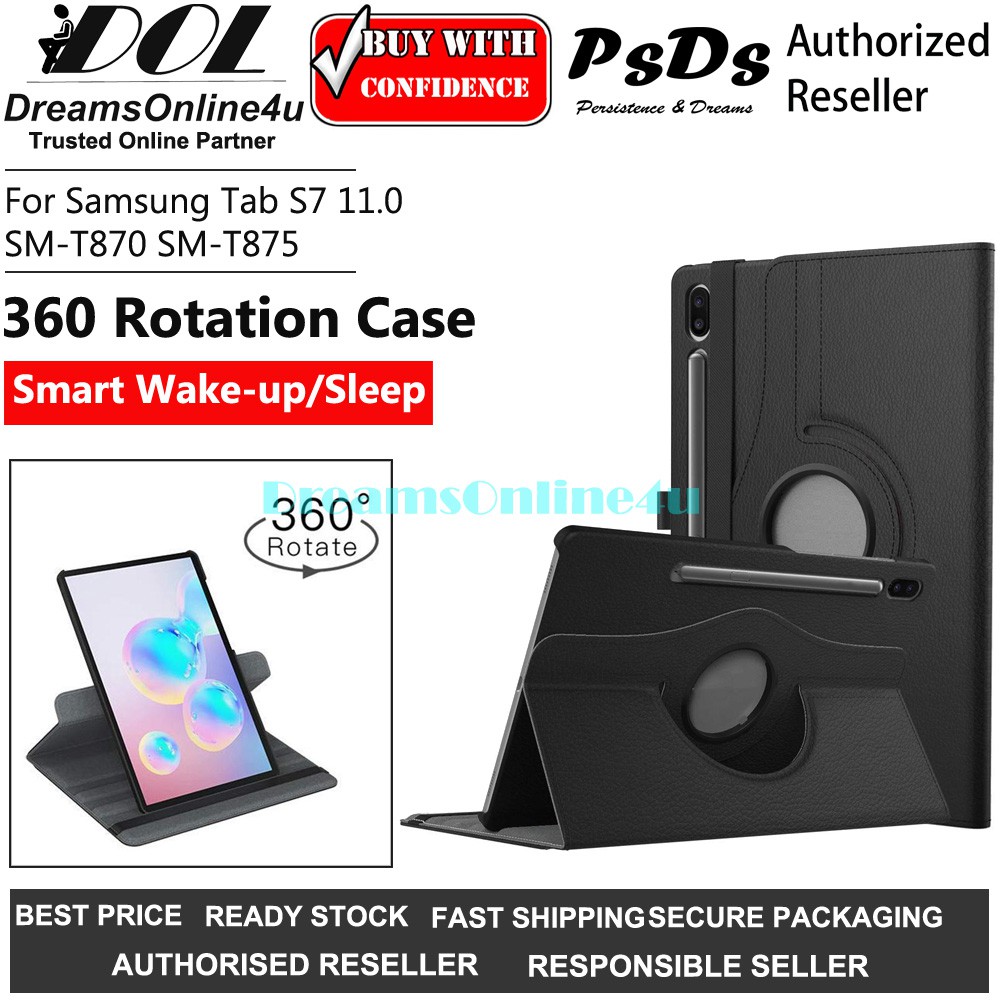 Smart Auto Wake-up Sleep 360 Degree Rotation Case Samsung Galaxy Tab S7 ...