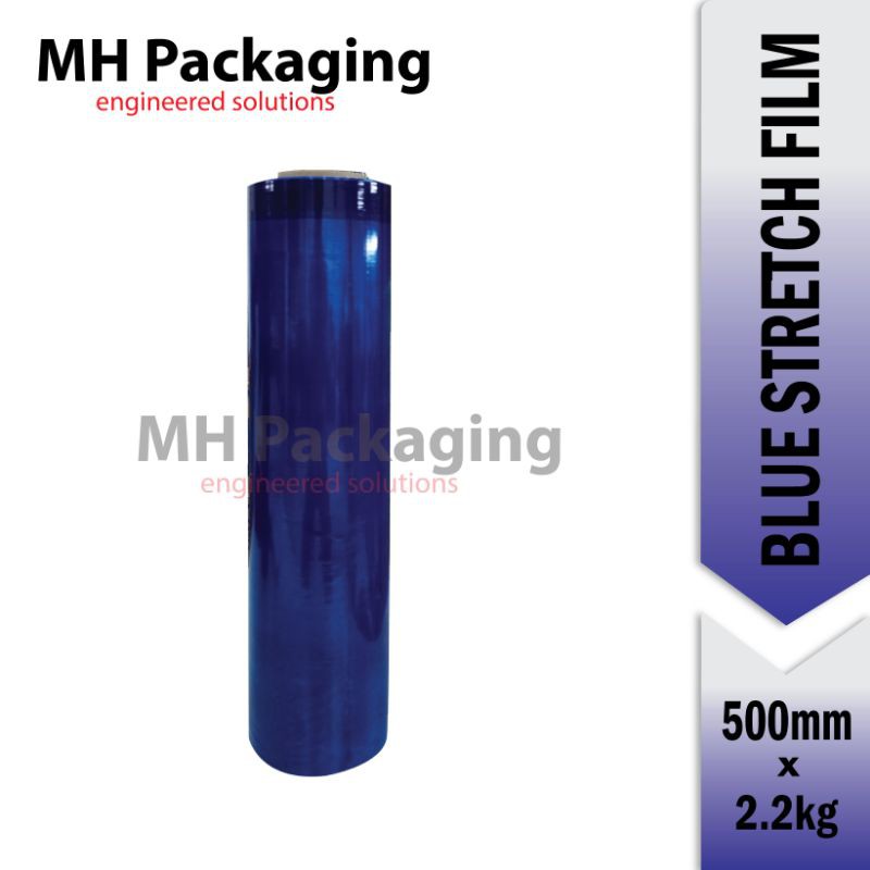 BLUE COLOUR STRETCH FILM 500MM X 2.2KG | Shopee Malaysia