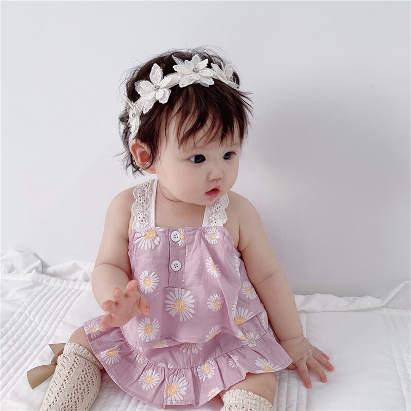 KIYOD {DAISY} Set Baby Girl Dress with Pants Newborn | Shopee Malaysia