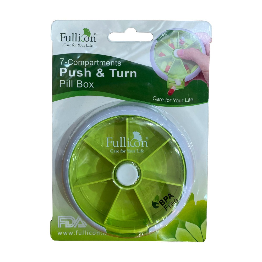 FULLICON 7 COMPARTMENTS PUSH & TURN PILL BOX (MB001) | Shopee Malaysia
