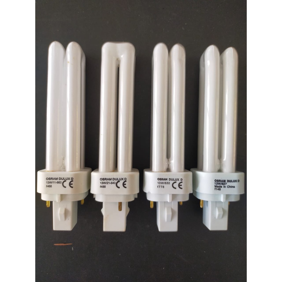 Osram Dulux D 13W/827 830 840 860 2Pin G24d-1 PLC Tube | Shopee Malaysia