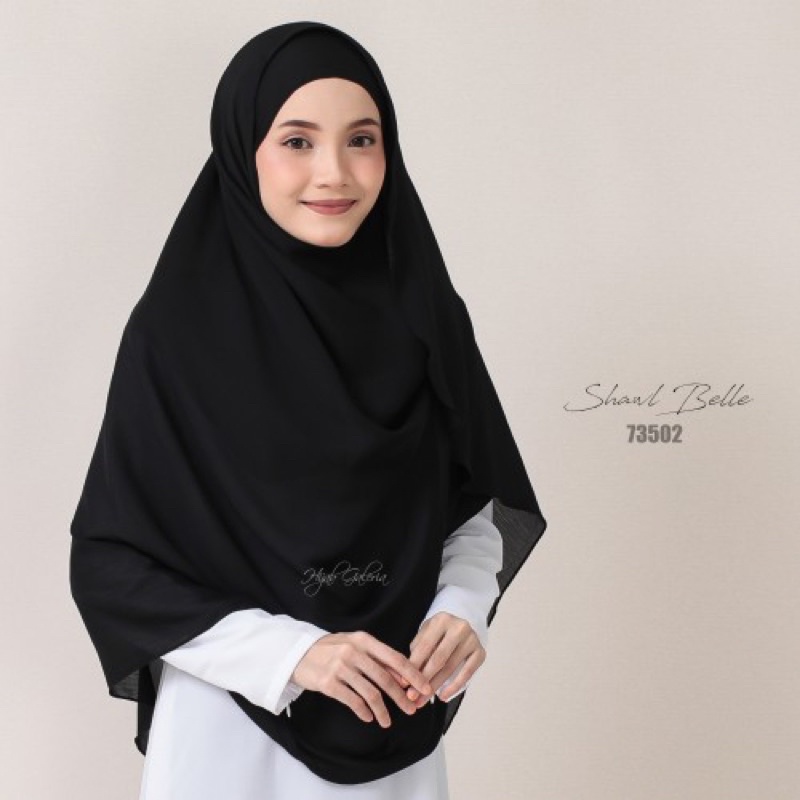 [NEW] Shawl Belle by Hijab Galeria [HITAM] | Shopee Malaysia