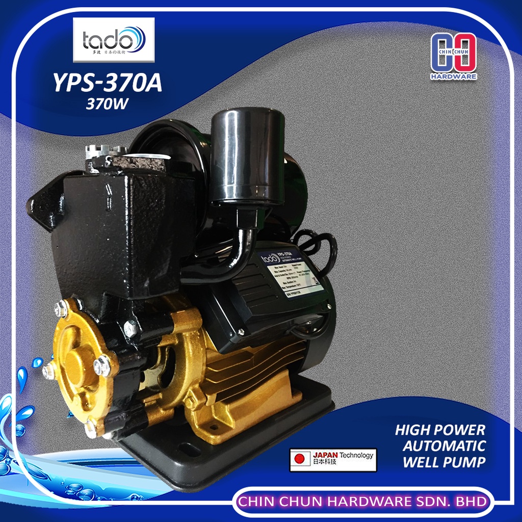 TADO YPS-370A | AUTOMATIC WELL PUMP MANUAL | JAPAN TECHNOLOGY | 370W | Shopee Malaysia