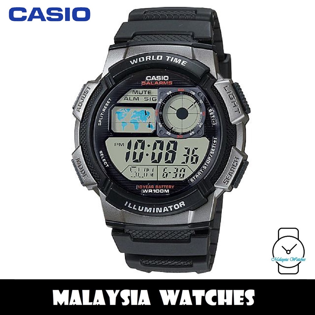 (100% Original) Casio Classic AE-1000W-1B 10-Year Battery Life Multi ...