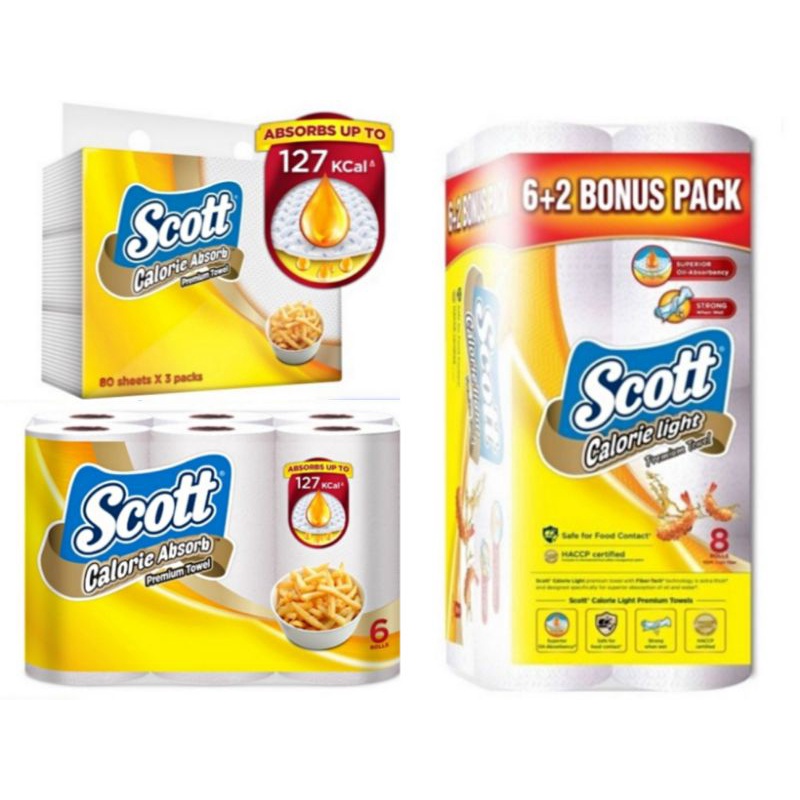 [LIMITED] Scott Calorie Absorb Kitchen Towel | Shopee Malaysia