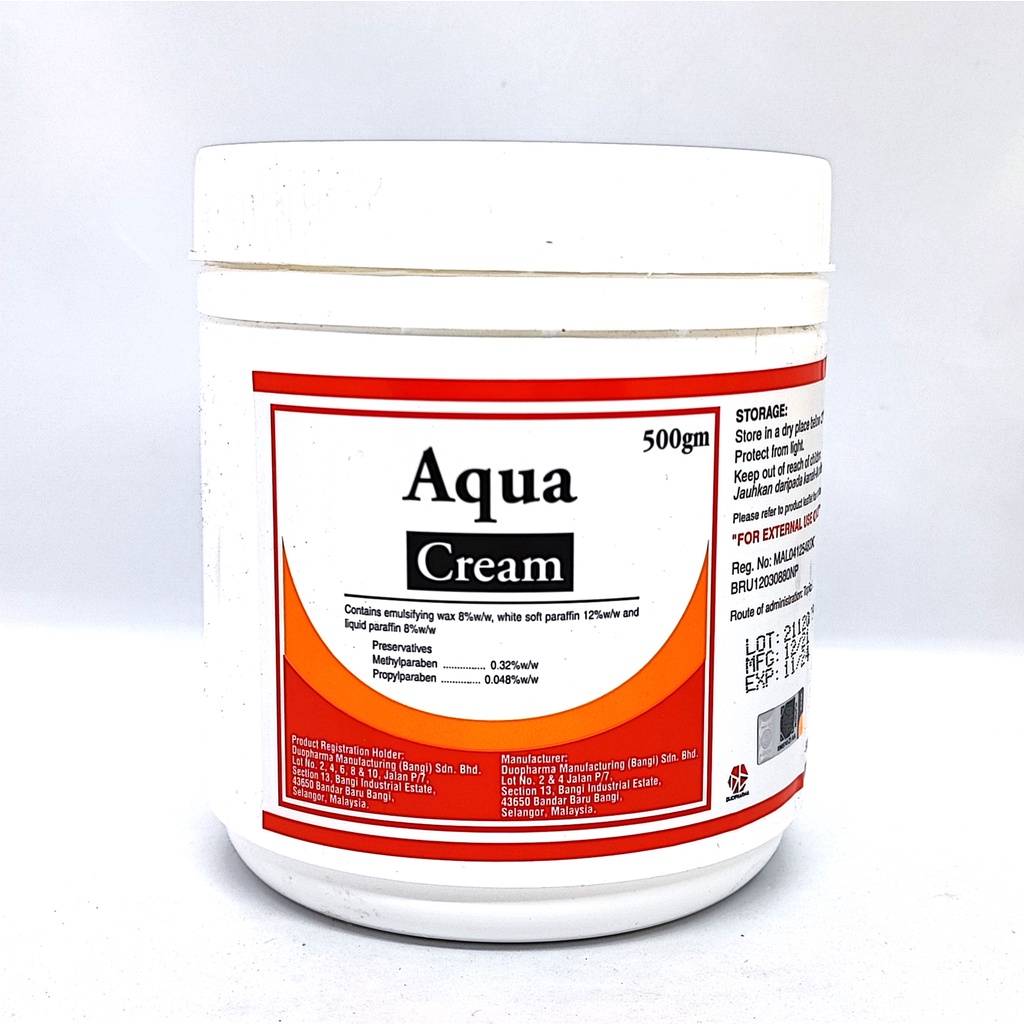 Aqua Cream 500g (For Dry Skin) - To Moisturize DRY SKIN/ Krim PELEMBAP ...