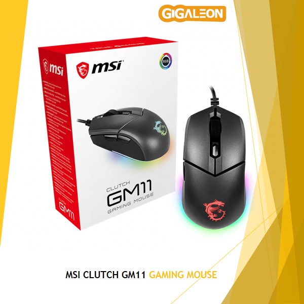 MSI Clutch GM11 RGB Wired Gaming Mouse with Omron Switch, Optical ...