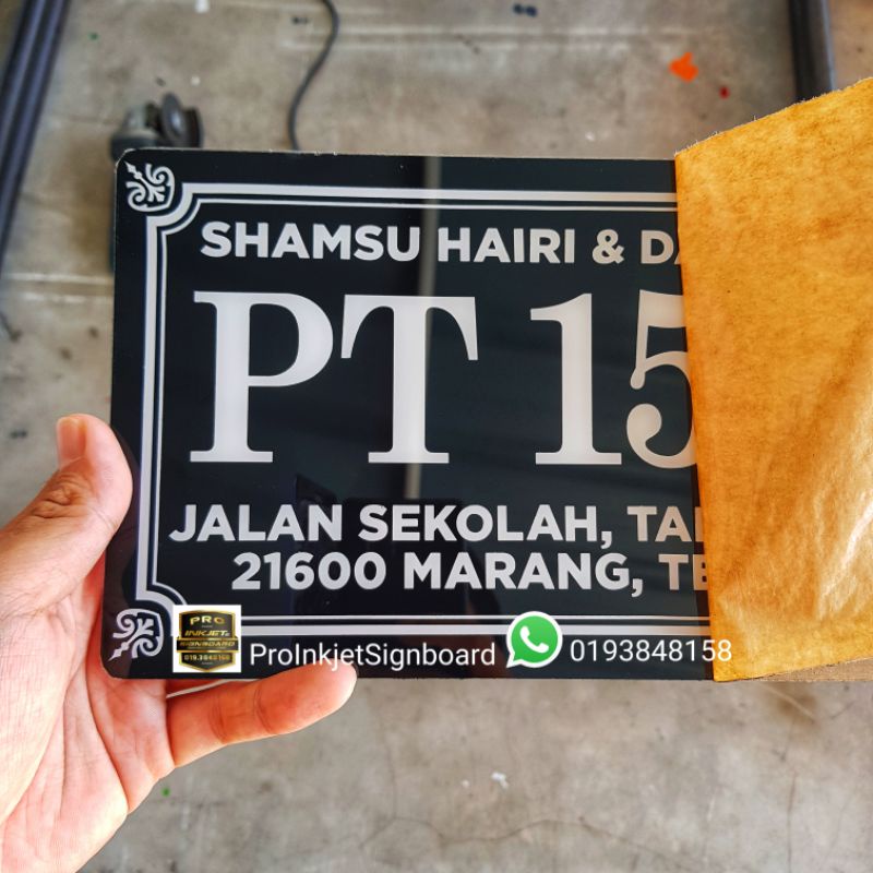 PAPAN ALAMAT RUMAH 💯/Alamat Rumah/Nombor Rumah/Papan Tanda Rumah/Papan ...