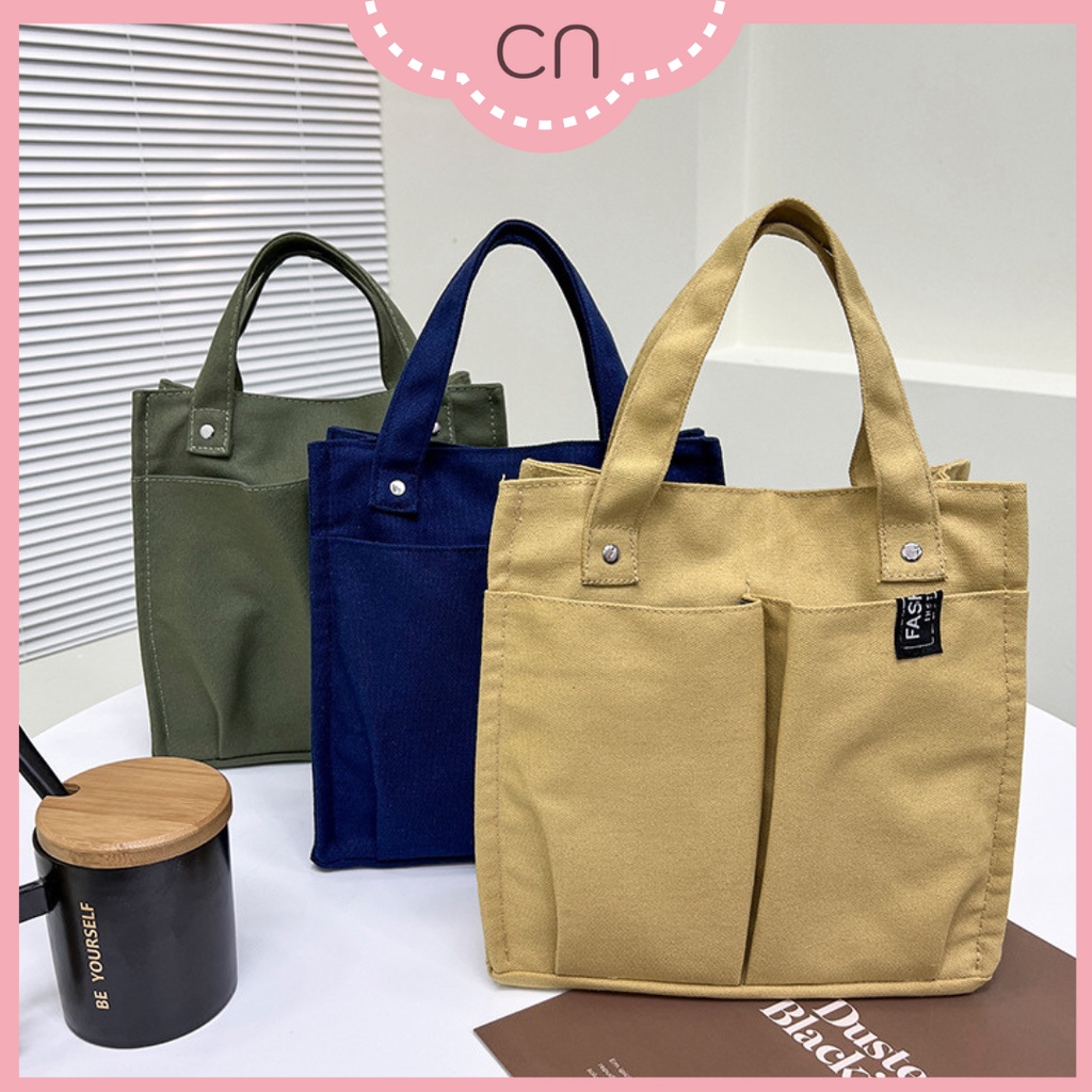 Traveler Mini Tote Bag Made From Canvas Korean Bag | Shopee Malaysia