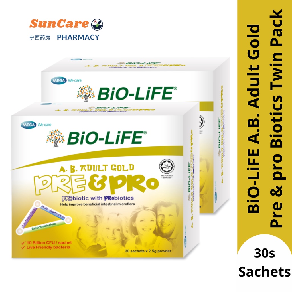 SunCare Pharmacy BiO-LiFE A.B Adult Gold Pre & Pro Prebiotic with ...