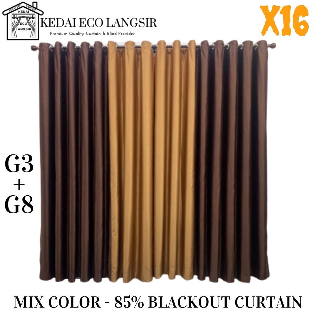 X16 Ready Made Curtain!!! Siap Jahit, LANGSIR RAYA MIX COLOUR Kain ...