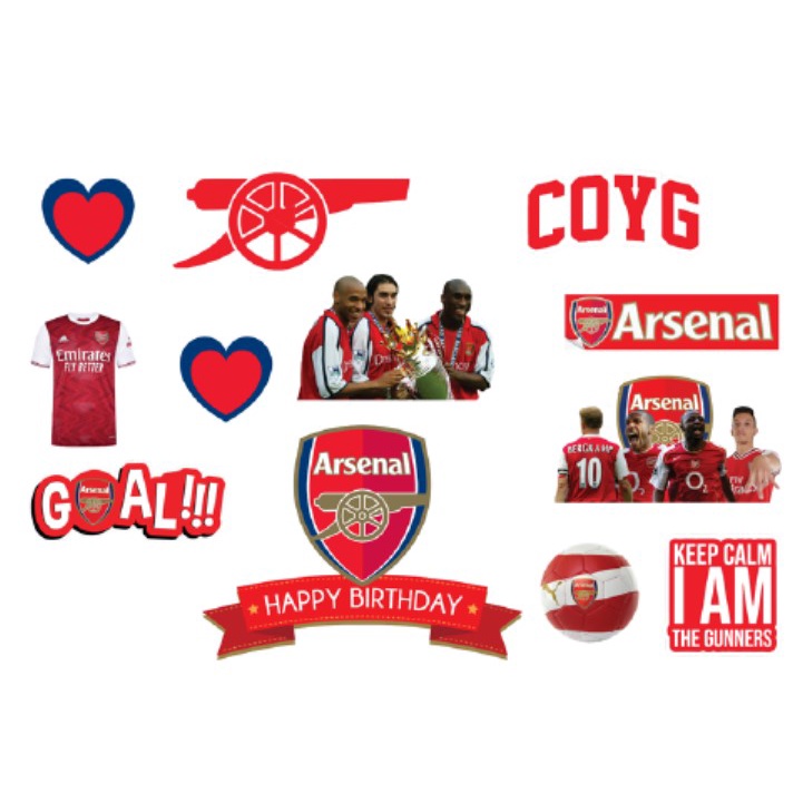 ARSENAL Cake Topper Cupcake Topper Kek Topper | Shopee Malaysia