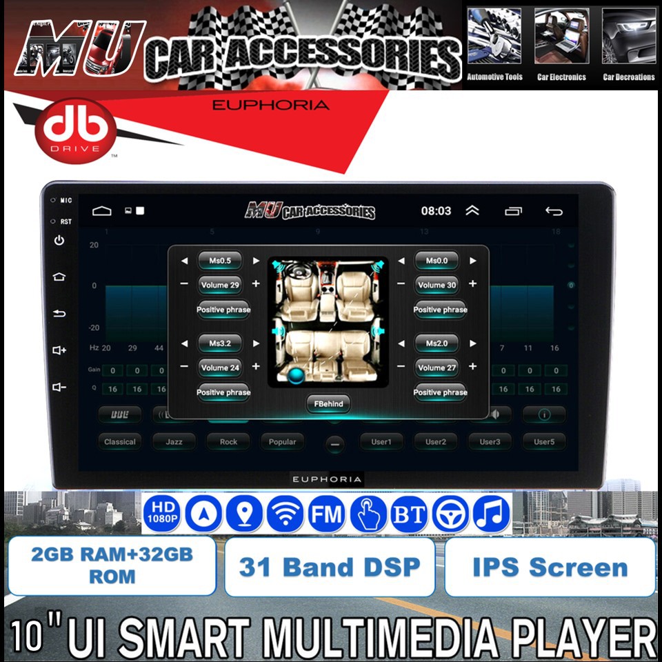 DB Drive Android player 10 INCH IPS 2.5D Glass Panel Screen MultiMedia ...