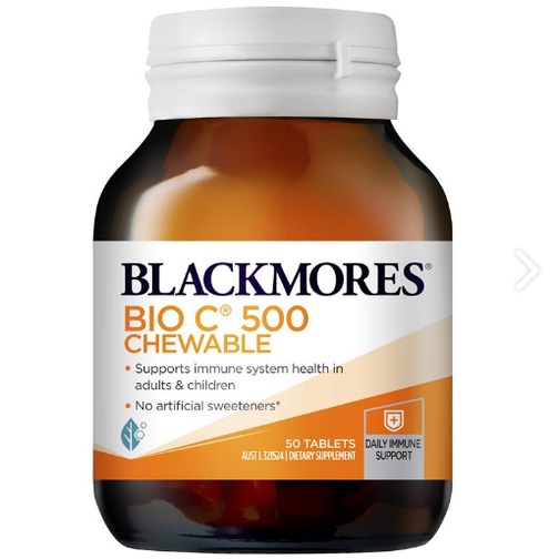 Blackmores Bio C 500 Chewable 50 Tablets （Blackmores 澳佳寶 活性維他命C 500 咀嚼片 ...
