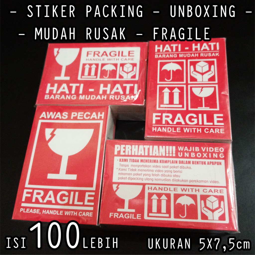 Shipping LABEL STICKER - FRAGILE STICKER - PACKING STICKER SIZE 7.5x5 ...