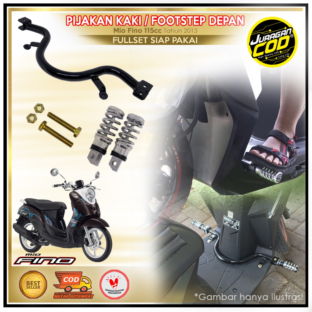 Front Bustep Footrest spiral model Yamaha mio FINO LAMA 115cc Fullset ...