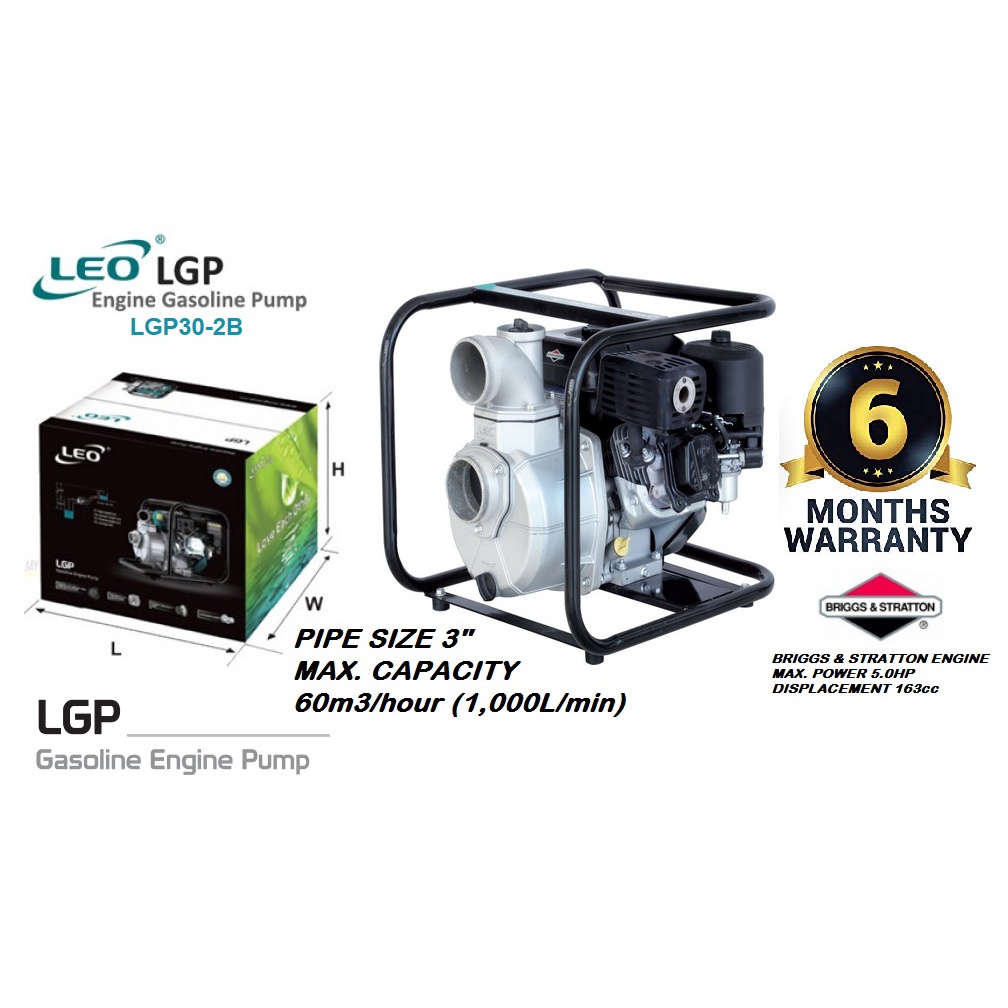Leo LGP30-2B (3") 60m3/hour x 30meter Petrol Engine Water Pump | Shopee Malaysia
