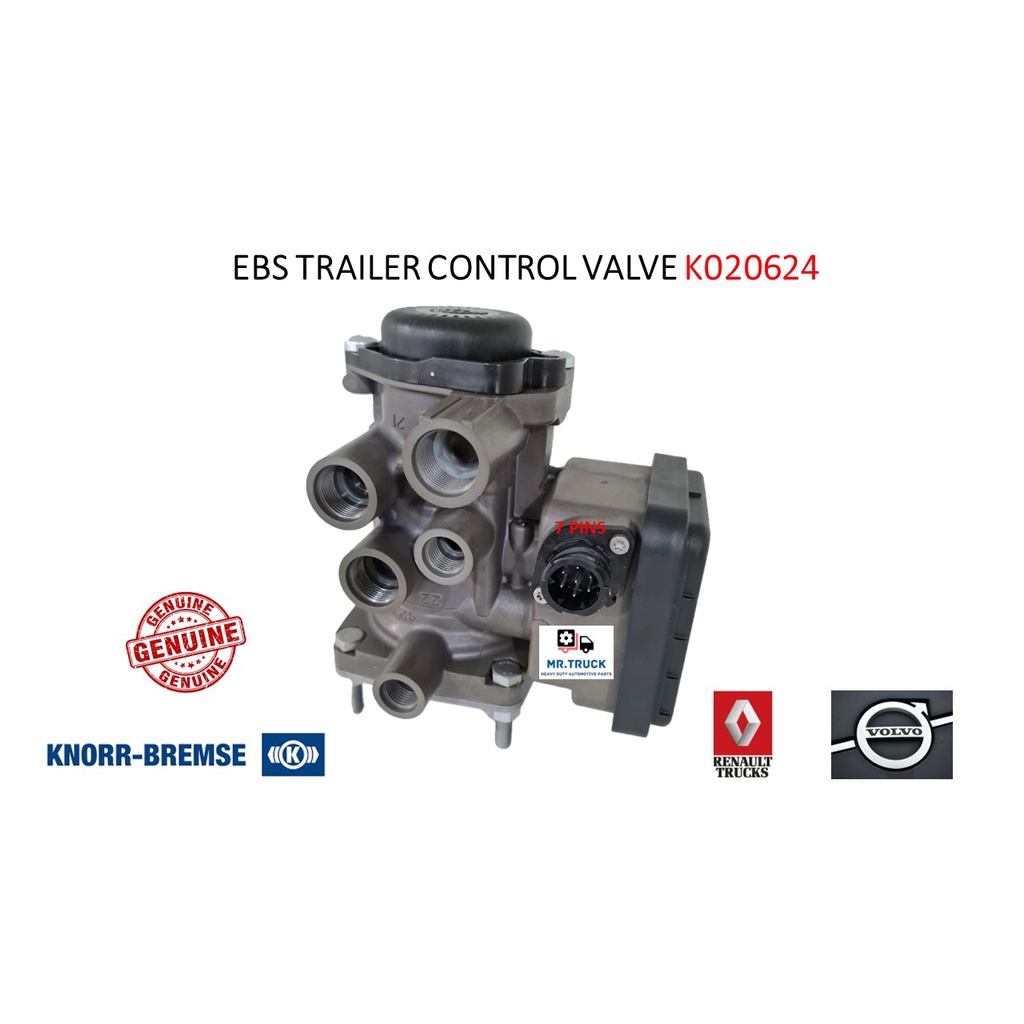 ORIGINAL KNORR EBS TRAILER CONTROL VALVE - K020624 / 20456402 / 21122037 | Shopee Malaysia