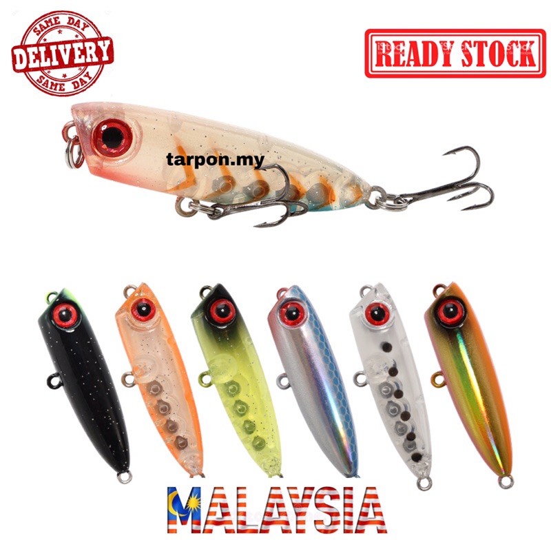(🇲🇾) Mini Popper Ultralight killer Peacock Bass, Sebarau, Bulan, Siakap ...