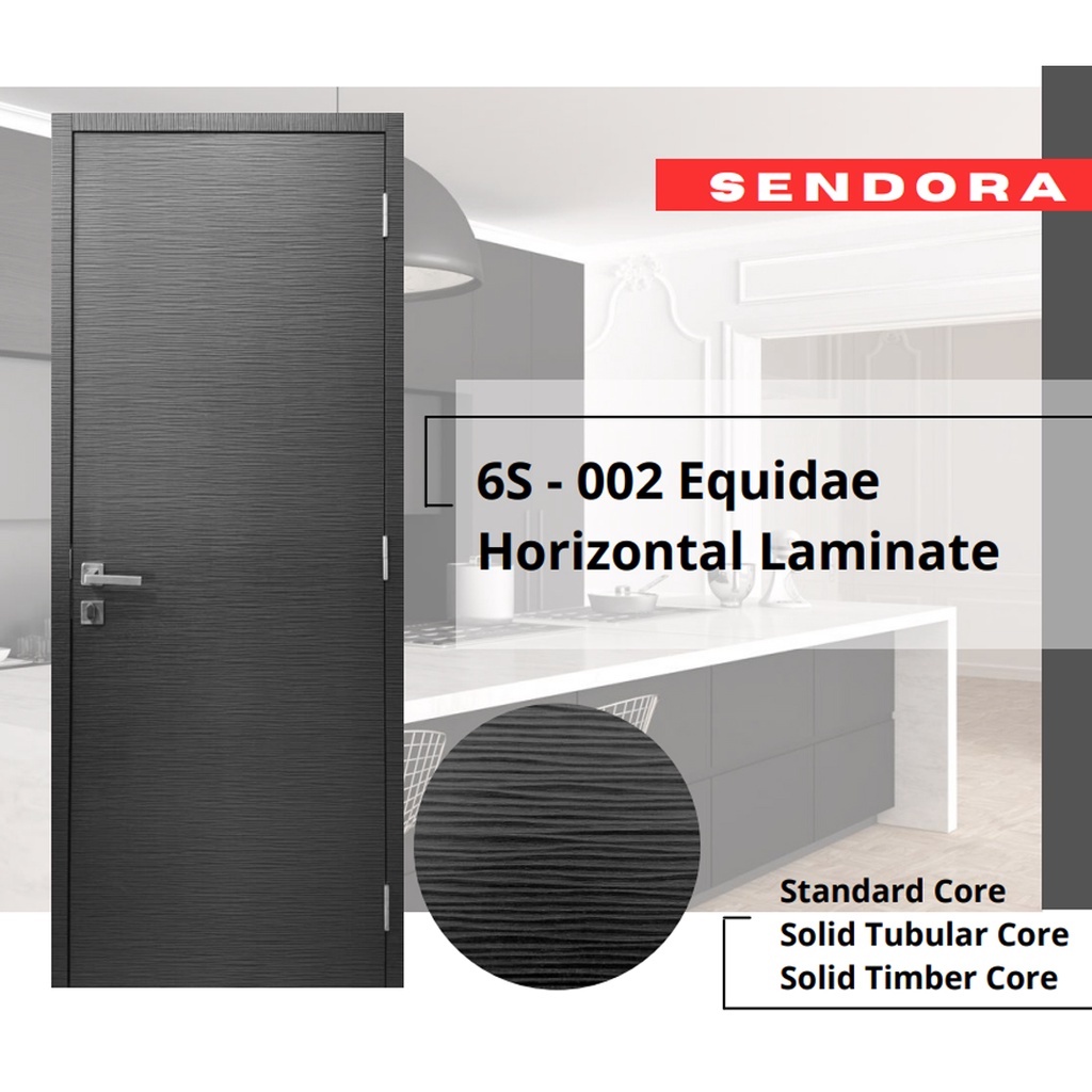 (PRE ORDER) SENDORA Wooden Door 6S VINYL Laminated Door 3ft X 7ft ...