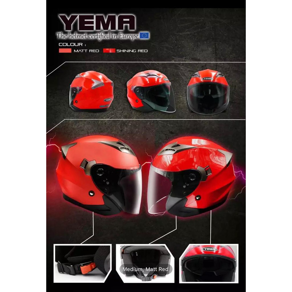 YEMA MOTOR HELMET ~READY STOCK!!! [ YM-627 ] | Shopee Malaysia