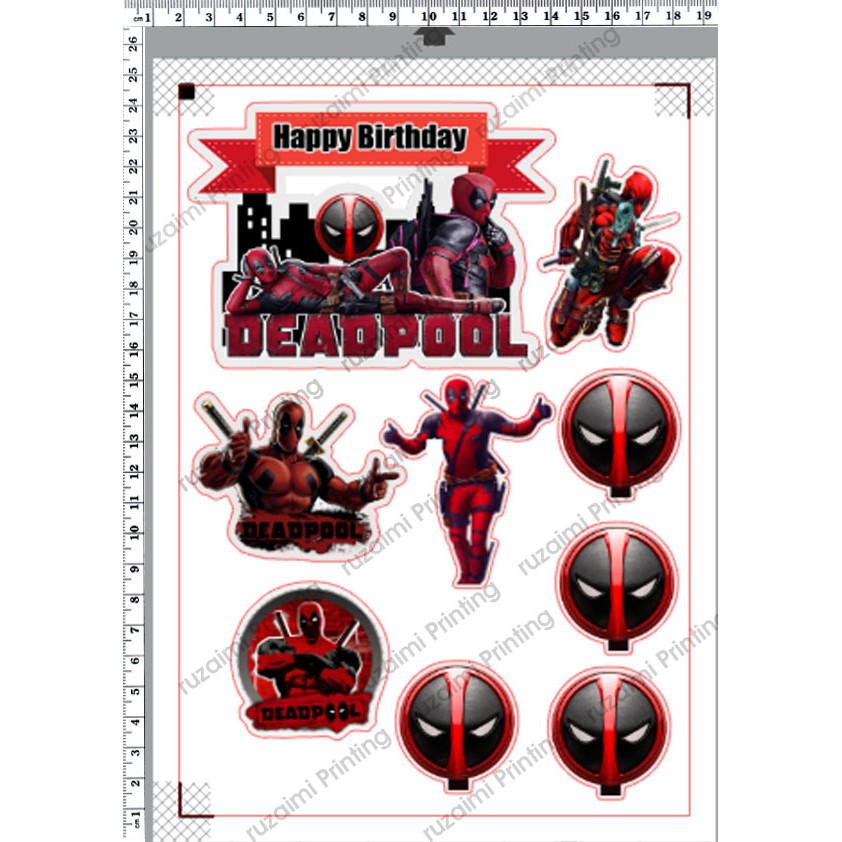 Deadpool Cake Topper 001 | Shopee Malaysia