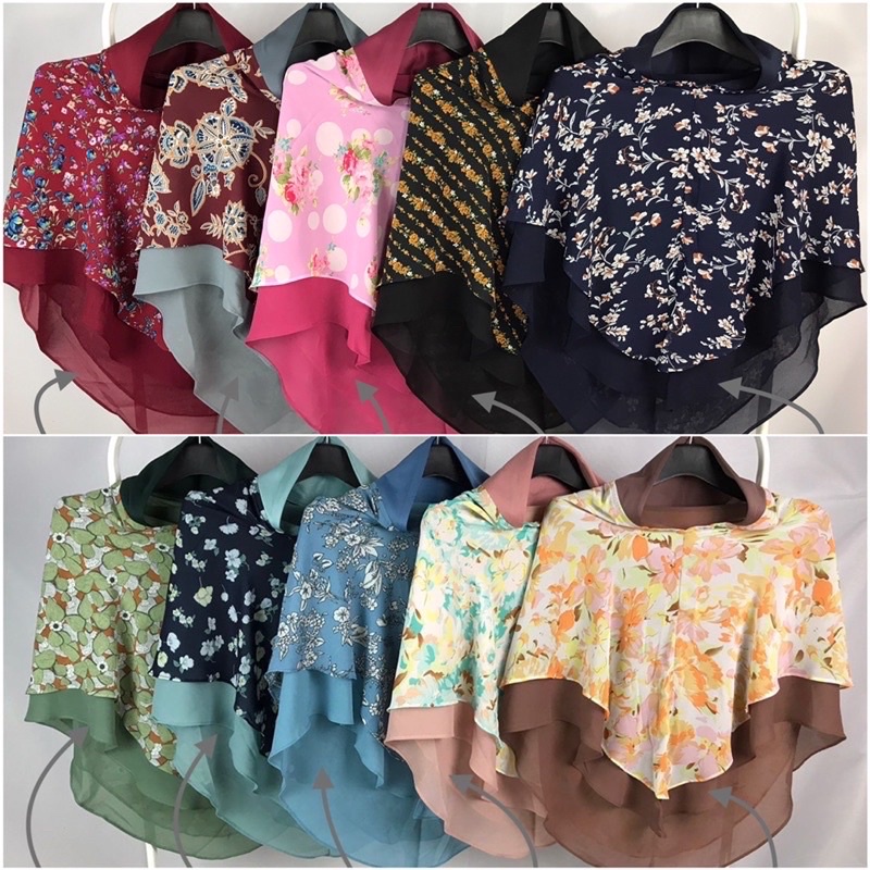 TUDUNG SARUNG BERCORAK 2 LAYER SAIZ (M) dan (L) | Shopee Malaysia