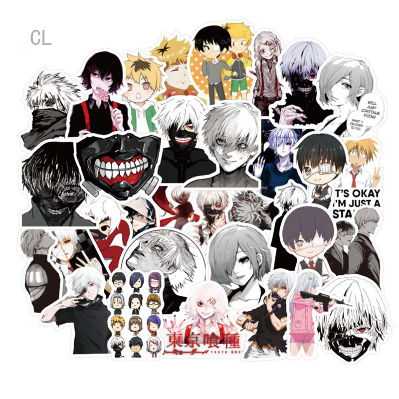 HOS Anime Themed Tokyo Ghoul 52 Piece Sticker Set For Kids Adults ...
