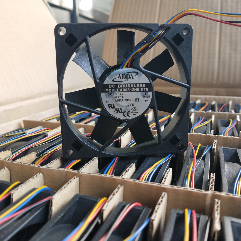 Original ADDA AD0812HB-D7B 8cm 8015 12V 0.20A Power Chassis pwm Cooling ...