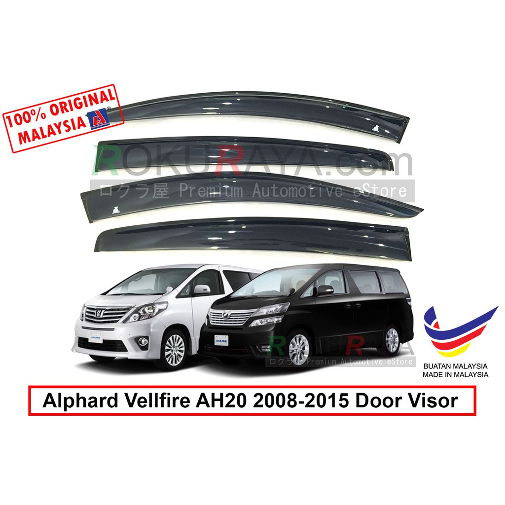 Toyota Alphard Vellfire AH20 (2nd Gen) 2008 AG Rain Wind Sun Deflector ...