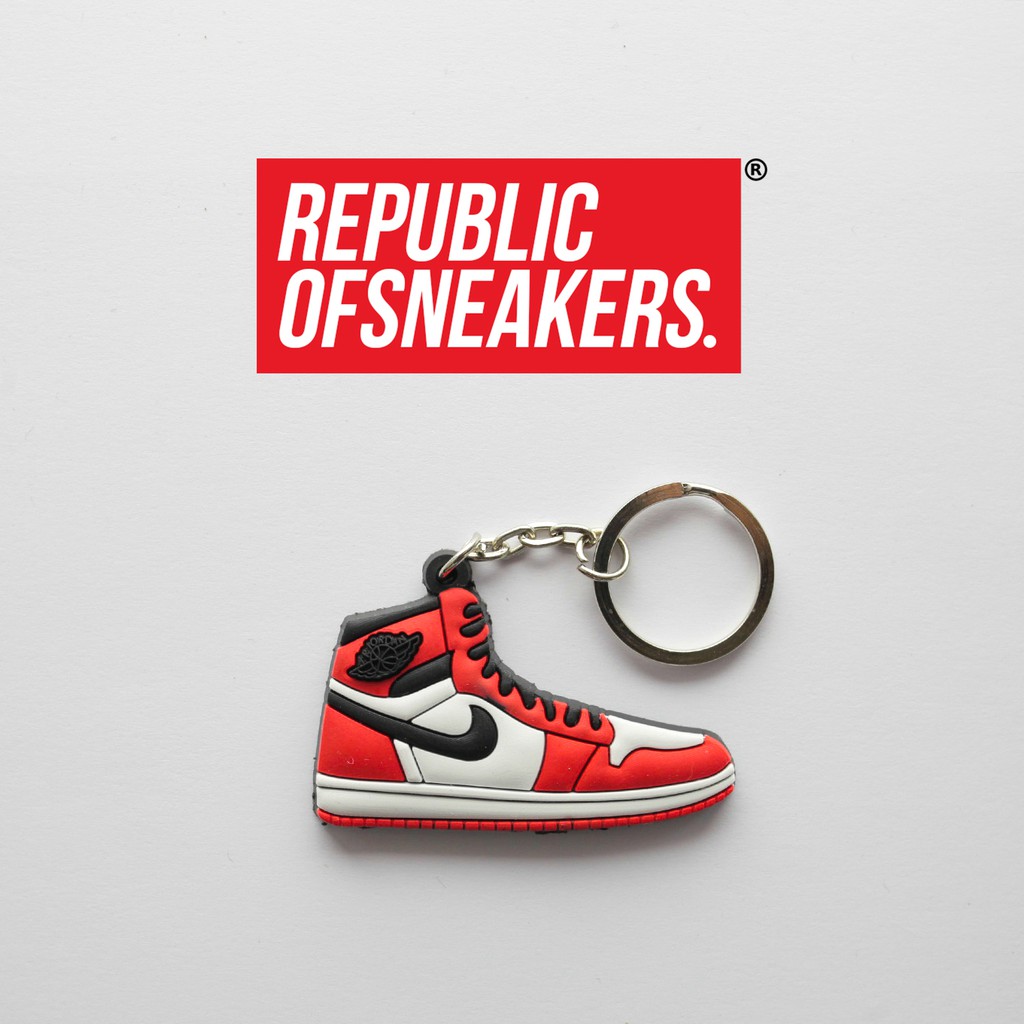 [2D KEYCHAIN] NIKE AIR JORDAN 1 RED,WHITE | Shopee Malaysia