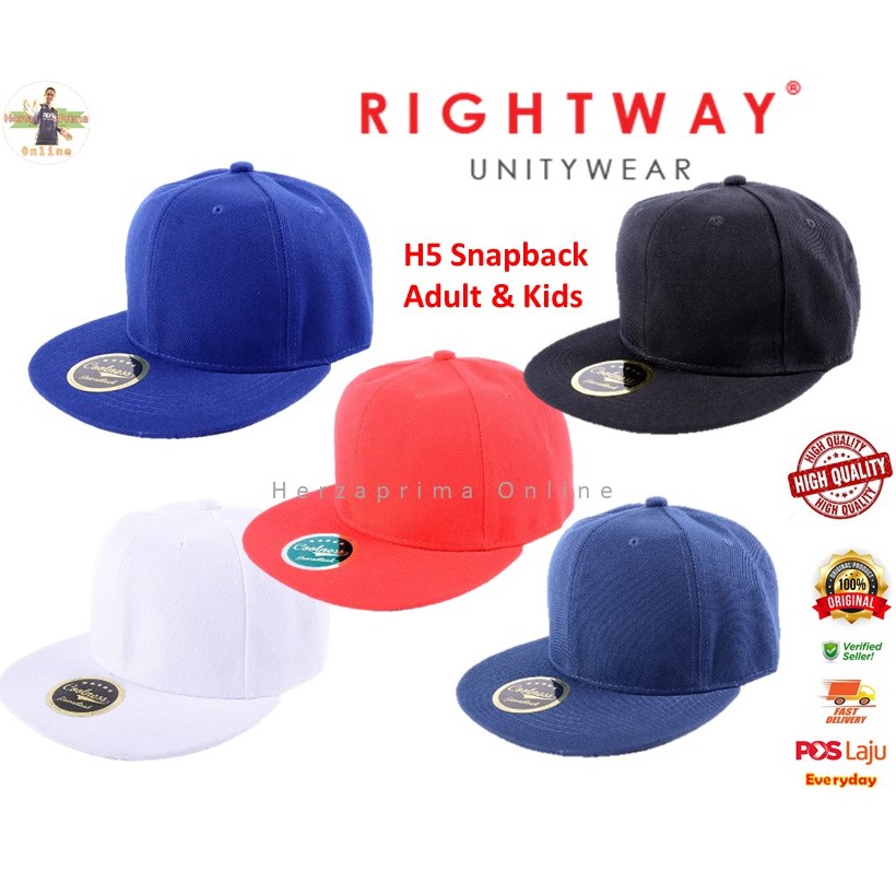 Cap Rightway Hip Hop Snapback For Adult & Kids (Free Gift) | Shopee ...